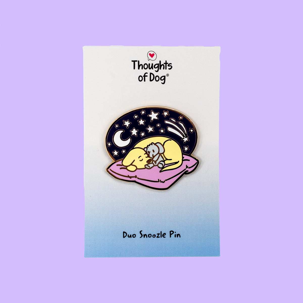 Duo Snoozle Limited Edition Enamel Pin – Thoughts Of Dog